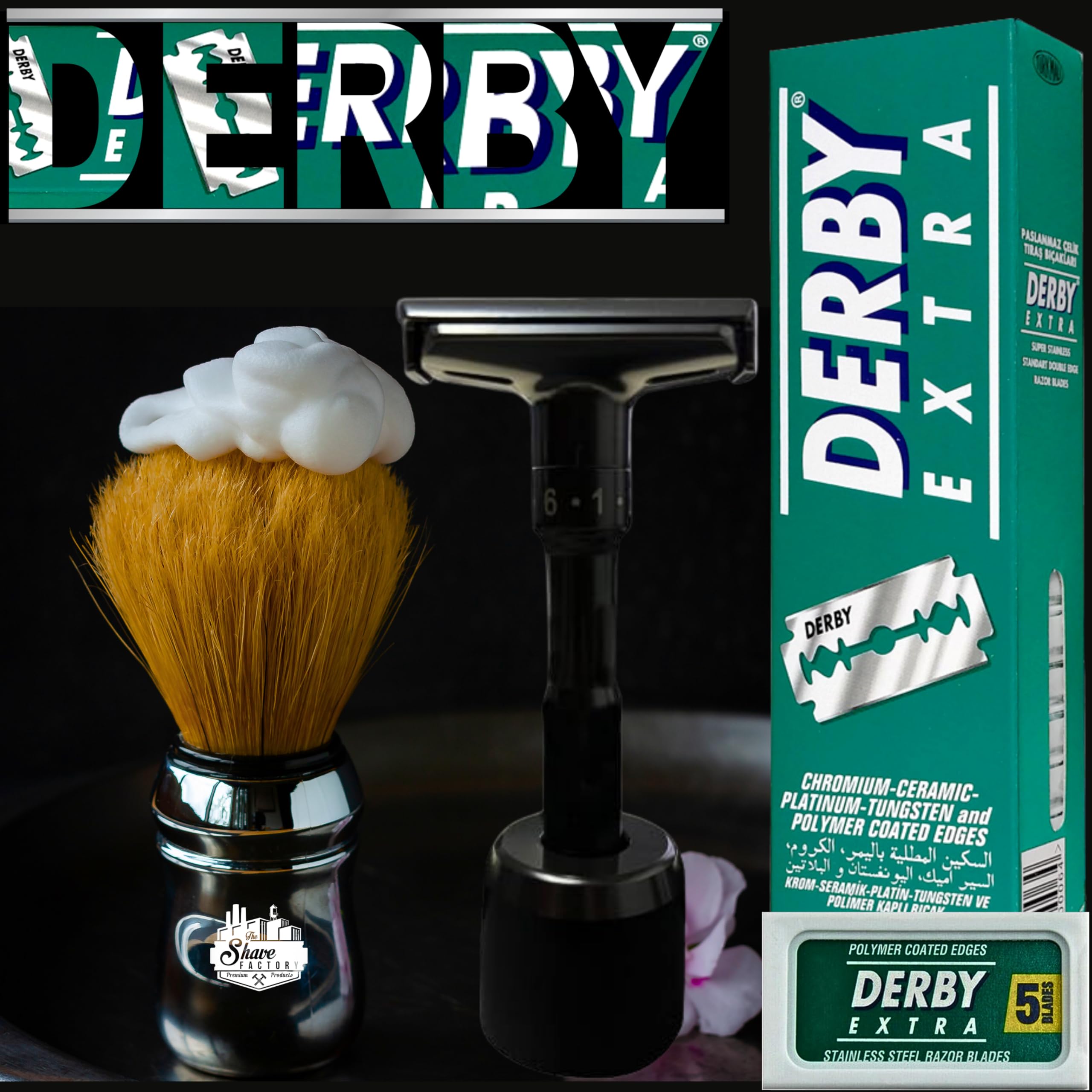50 Derby Extra Double Edge Razor Blades Stainless Steel