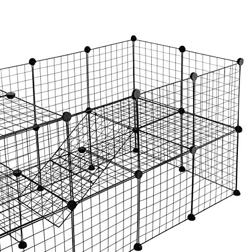 Pet Playpen Small Animals Cage Portable DIY Metal Wire Yard Fence for Rabbits,Guinea Pigs,Bunny,Puppy,Hamsters Crate Kennel 36 Panels