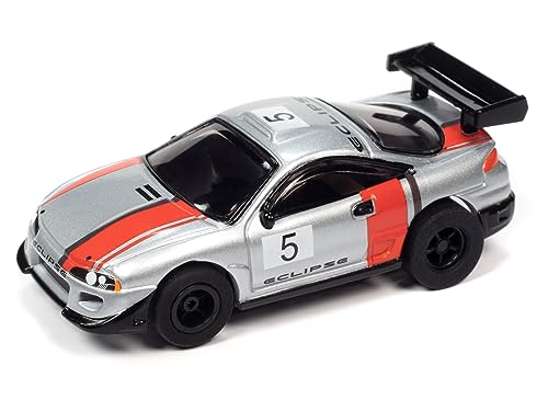 Auto World Xtraction 1995 Mitsubishi Eclipse (Silver) HO Scale Slot Car