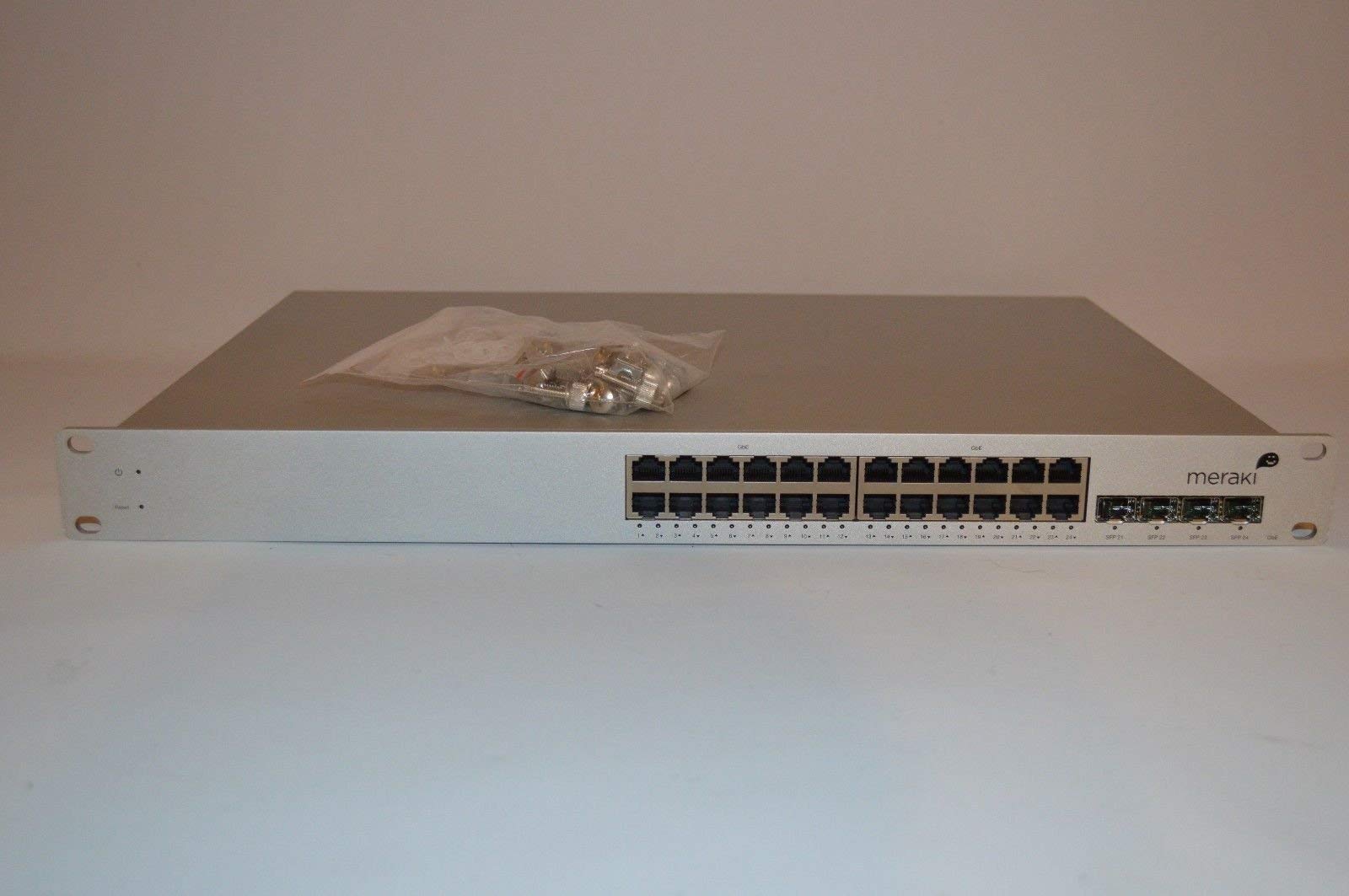 Meraki Cloud Managed 24 Port Gigabit PoE Switch - 24x 1GbE Ports 4x 1G (SFP) Uplink Interfaces MS22P-HW (Renewed)