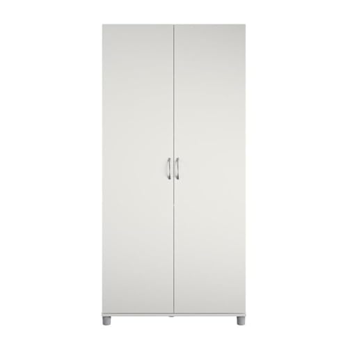 Pemberly Row Engineered Wood Transitional 36" Utility Storage Cabinet in White
