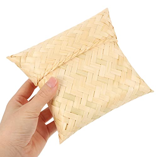 Bamboo Sticky Rice Basket Woven Baskets Tray Decor Bamboo Woven Basket Candy Basket Bamboo Tea Snack Container Handmade Woven Basket Wedding Decor Woven Storage Basket
