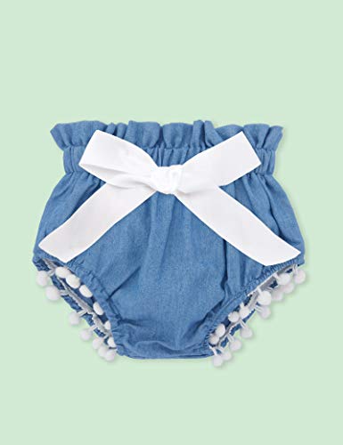 Newborn Baby Girls Clothes Floral Sleeve Romper+ Floral Short Pant 2pcs Summer Outfit 0-3 Months Blue