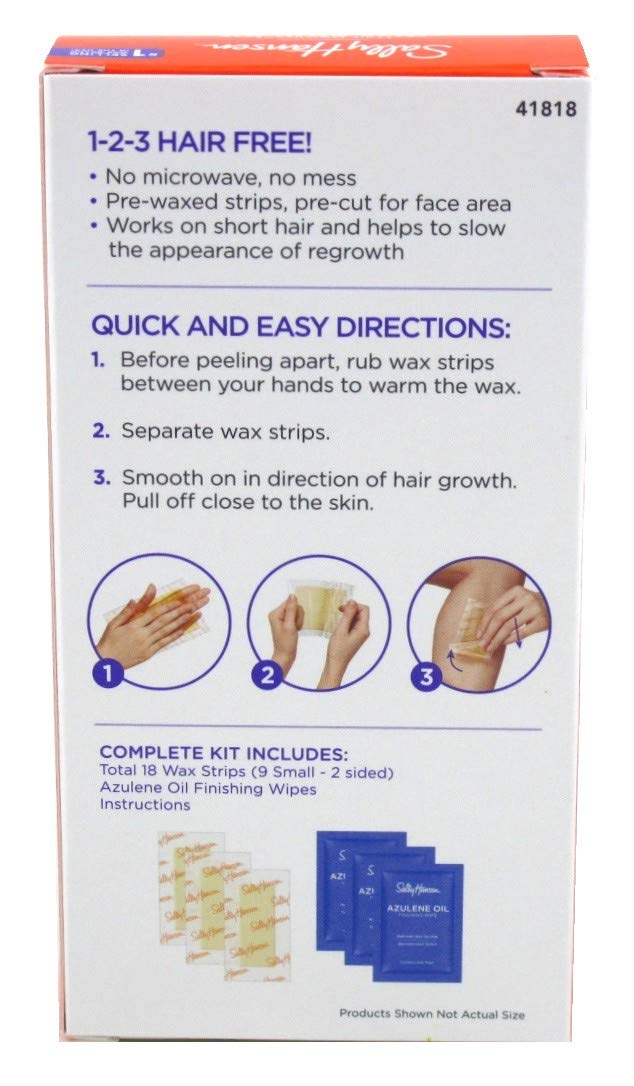 Sally Hansen Hair Remover For Face Wax Strip Kit