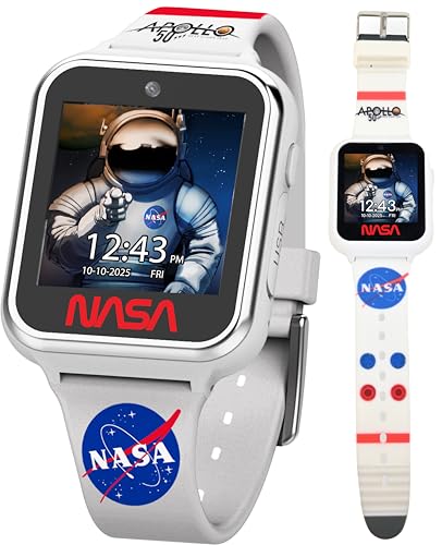NASA Kids Interactive Smart Watch with Educational Features, Step Counter, Voice Recorder, Camera, Games, Alarm, Timer, Stopwatch, Touchscreen Display, and Fun NASA Themes for Learning and Play