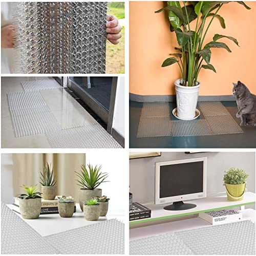 Aocoray 8 Pack Cat Deterrent Outdoor/Indoor Scat Mat, Pet Deterrent Training Mats, Keep Cats/Dogs Away Plastic Mats with Spikes, 12 Sq.ft, 16 x 13 Inches