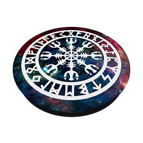 Helm Awe Galaxy Space Vegvisir Valknut Runes Celtic Knot PopSockets Swappable PopGrip