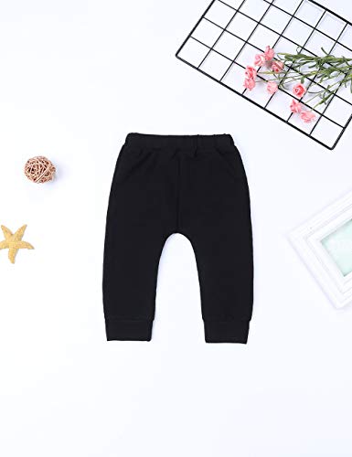 Hipealy Toddler Infant Baby Boy Clothes Hoodie Sweatshirt Pants Boys Gift Solid Color Fall Winter Outfits Set 0-6 Months