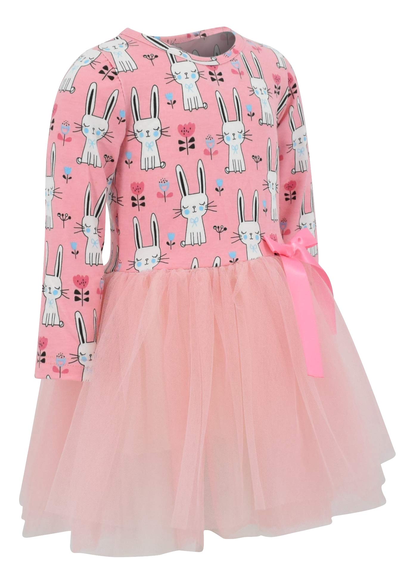 Girls Long Sleeve Tulle Tutu Dresses for Kid and Toddler Pink 6 Years