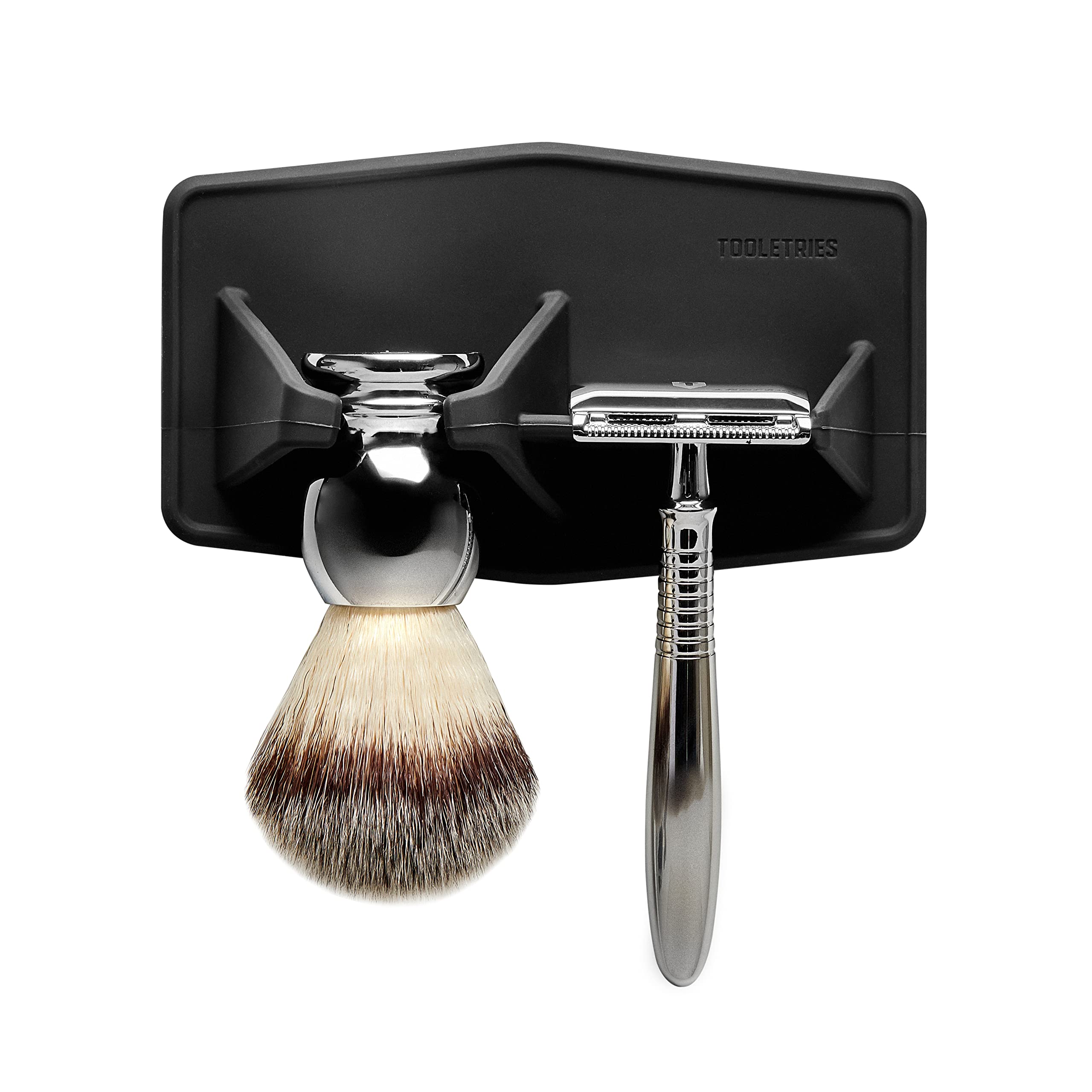 Tooletries - The Maverick Silicone Razor & Brush Holder Holder - The Best Safety Razor Stand. This Will Prolong The Life of Your Shaving Brush - Charcoal