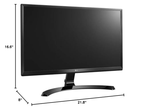 LG 24UD58-B Display Port+HDMI 3840x2160 24inch Monitor, Black (Renewed)