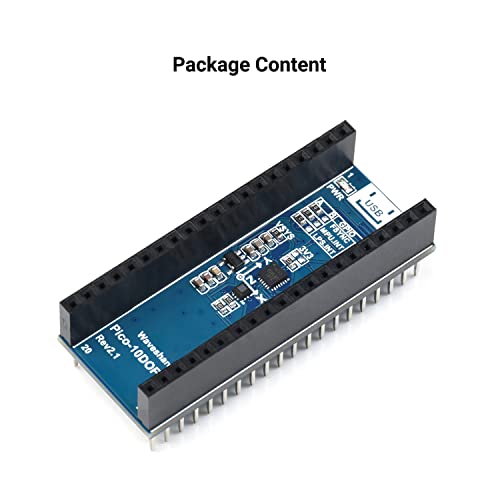 Waveshare 10-DOF IMU Sensor Module for Raspberry Pi Pico Incorporates 9-Axis Motion Sensor ICM20948 and Baroceptor LPS22HB