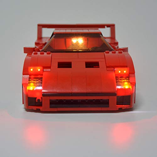 ASTEM Led Kits for Lego Ferrari F40, Led Only for Lego10248 (Light Only,Not Include The Lego Set).