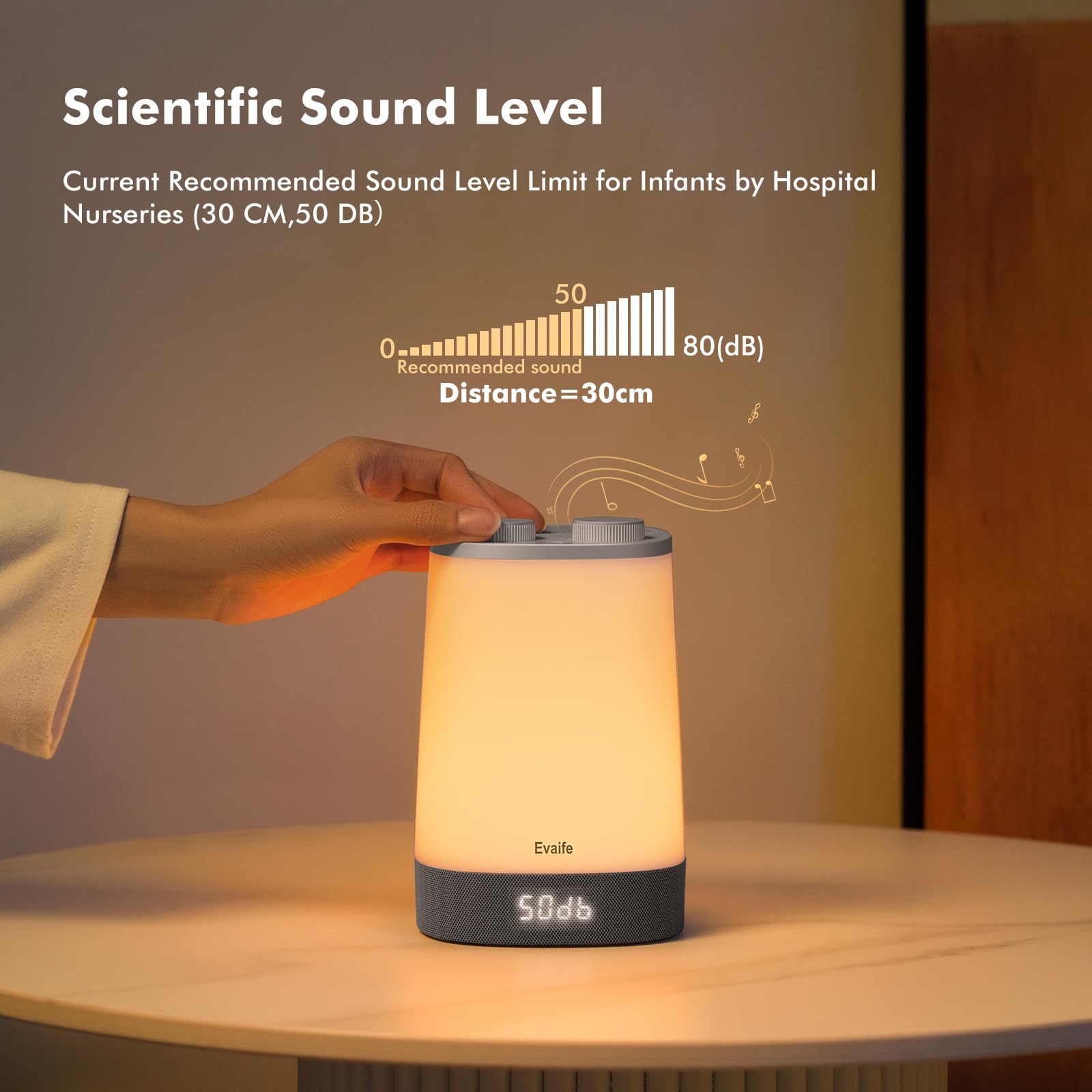Baby Sleep Sound Machine Maker Okay to Wake White Noise Hushh Soother Trainer, Night Light Speaker with Alarm Clock, App Control, Timer Nursery Toddler Registry Kid Adult Bedroom Decor Home Essential