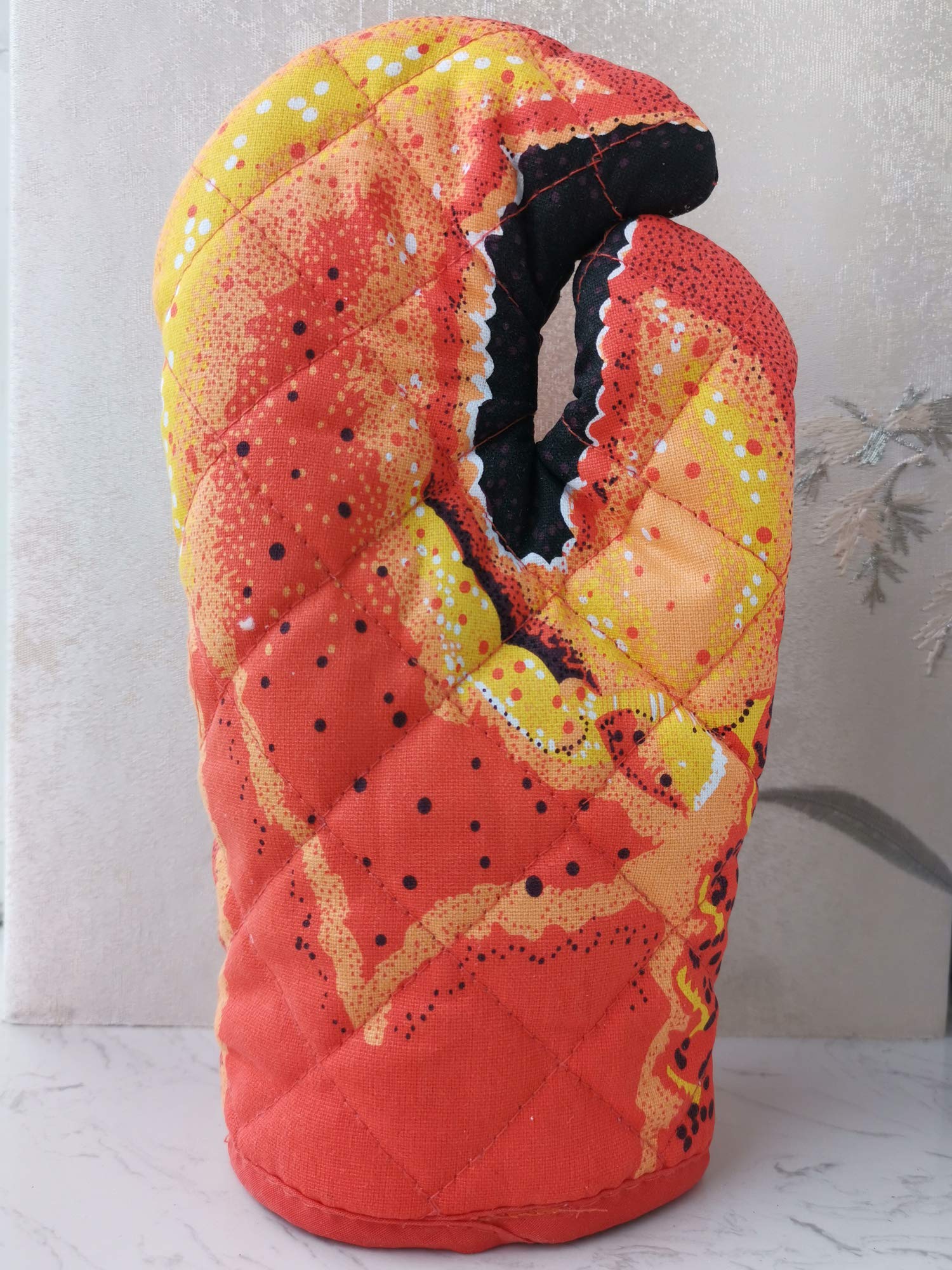 Aitian Lobster Claw Oven Mitts - Heat Resistant BBQ Oven Gloves, Set of 2, Quilted Cotton, Designed for Light Duty Use (Gloves-01)