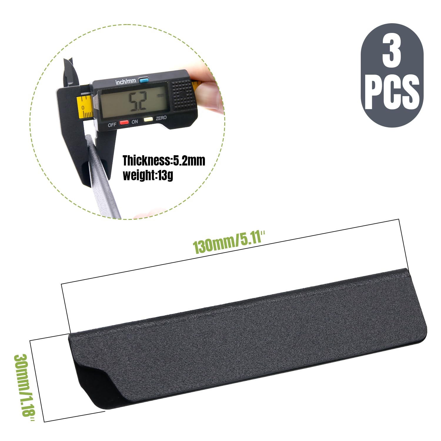 AKZYTUE 3pcs Universal Knife Edge Guards for 3.5'' Paring Fruit Knife, Kitchen Safety Knife Sheath Sleeves ABS Knife Cover Case Knife Blade Protectors