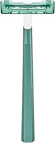 BIC Twin Select Disposable Razors; 2 Blades For a Smooth and Comfortable Shave; Sensitive Skin; Green Handle; 10 Piece Razor Set