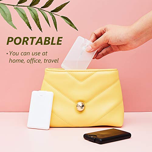 6 Pieces 20 ml/ 0.67 oz Refillable Perfume Spray Bottles Card Type Fine Mist Bottles Plastic Perfume Bottle Portable Small Moisturizing Sprayer Container for Perfume, Hand Sprays Liquid, Cosmetic