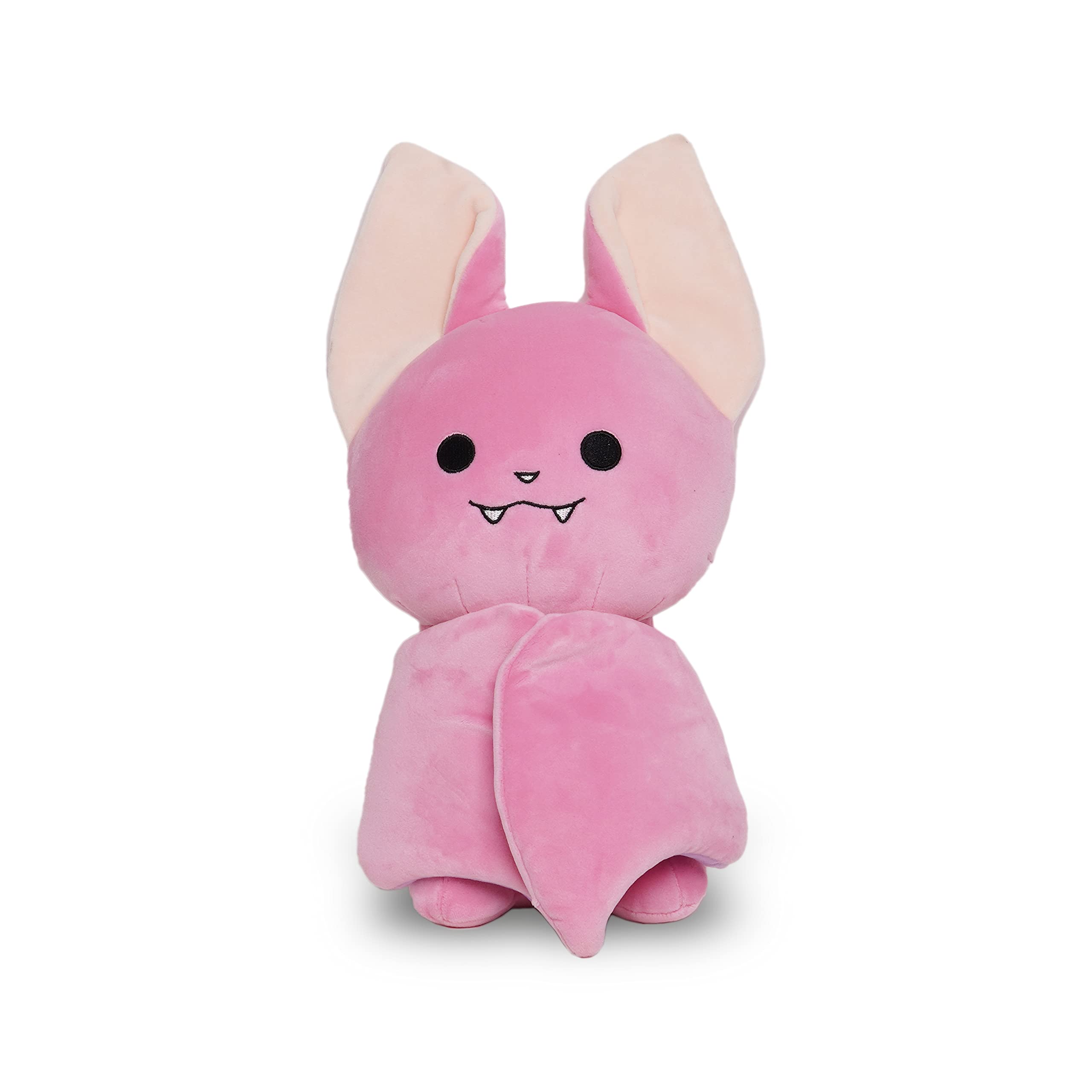 Avocatt Pink Bat Stuffed Plush - 10 Inches Stuffed Realistic Flying Fruit Bat Stuffy Plushie - Plushy and Squishy Goth Stuffed Animal - Cute Creepy Gothic Spooky Toy for Boys and Girls