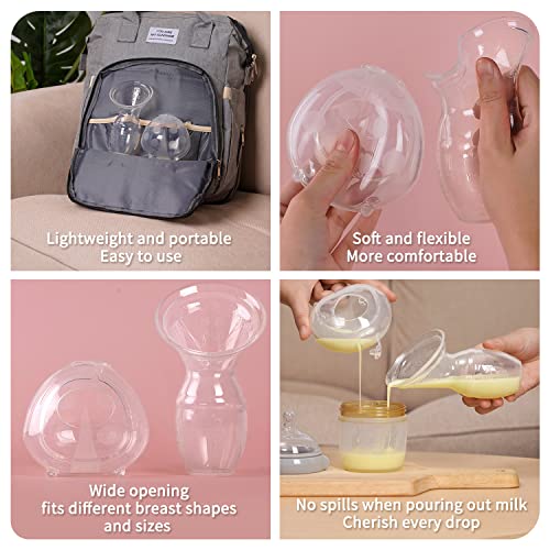 haakaa Manual Breast Pump 4oz/100ml and Ladybug Milk Collector 2.5oz/75ml Combo for Breastfeeding, Made of Food Grade Silicone