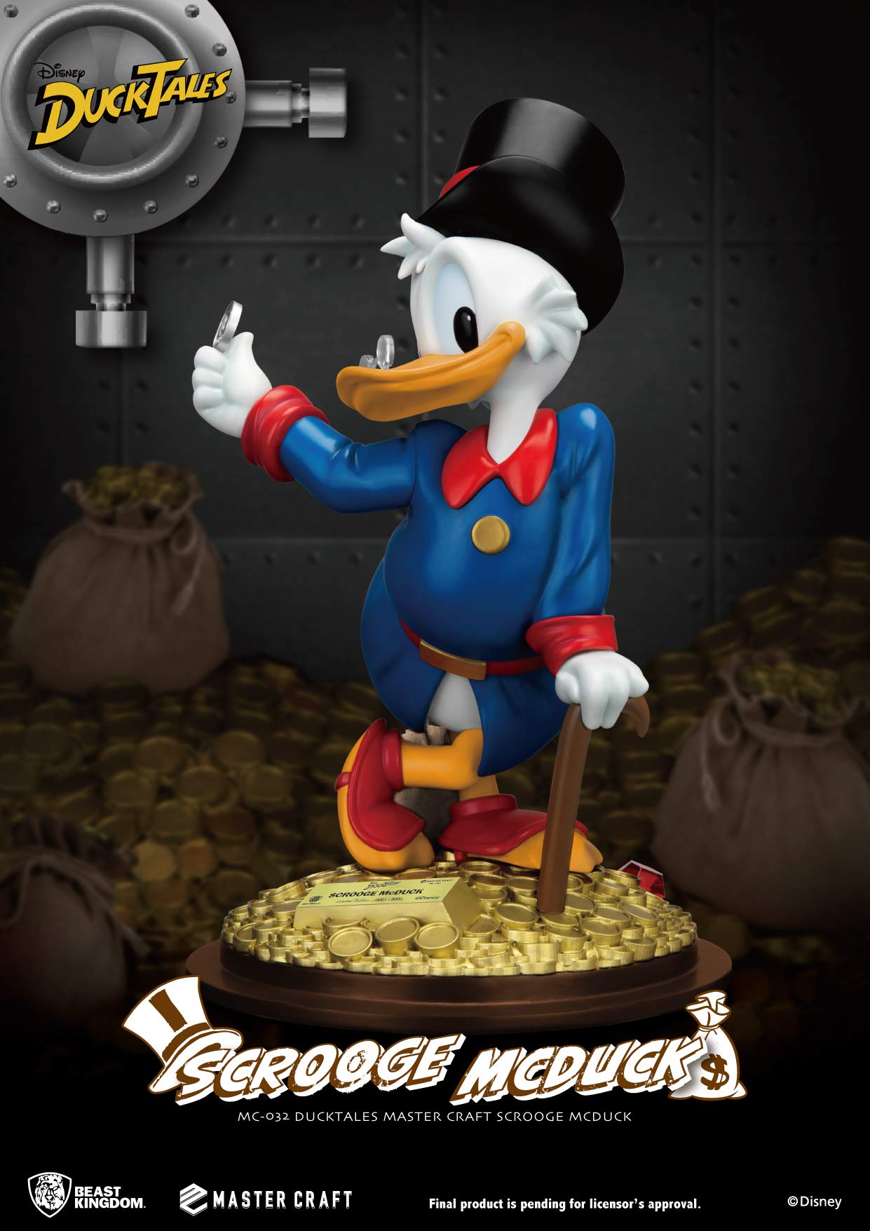 Beast Kingdom Ducktales: Scrooge McDuck MC-032 Master Craft Statue, Multicolor, 16 inches
