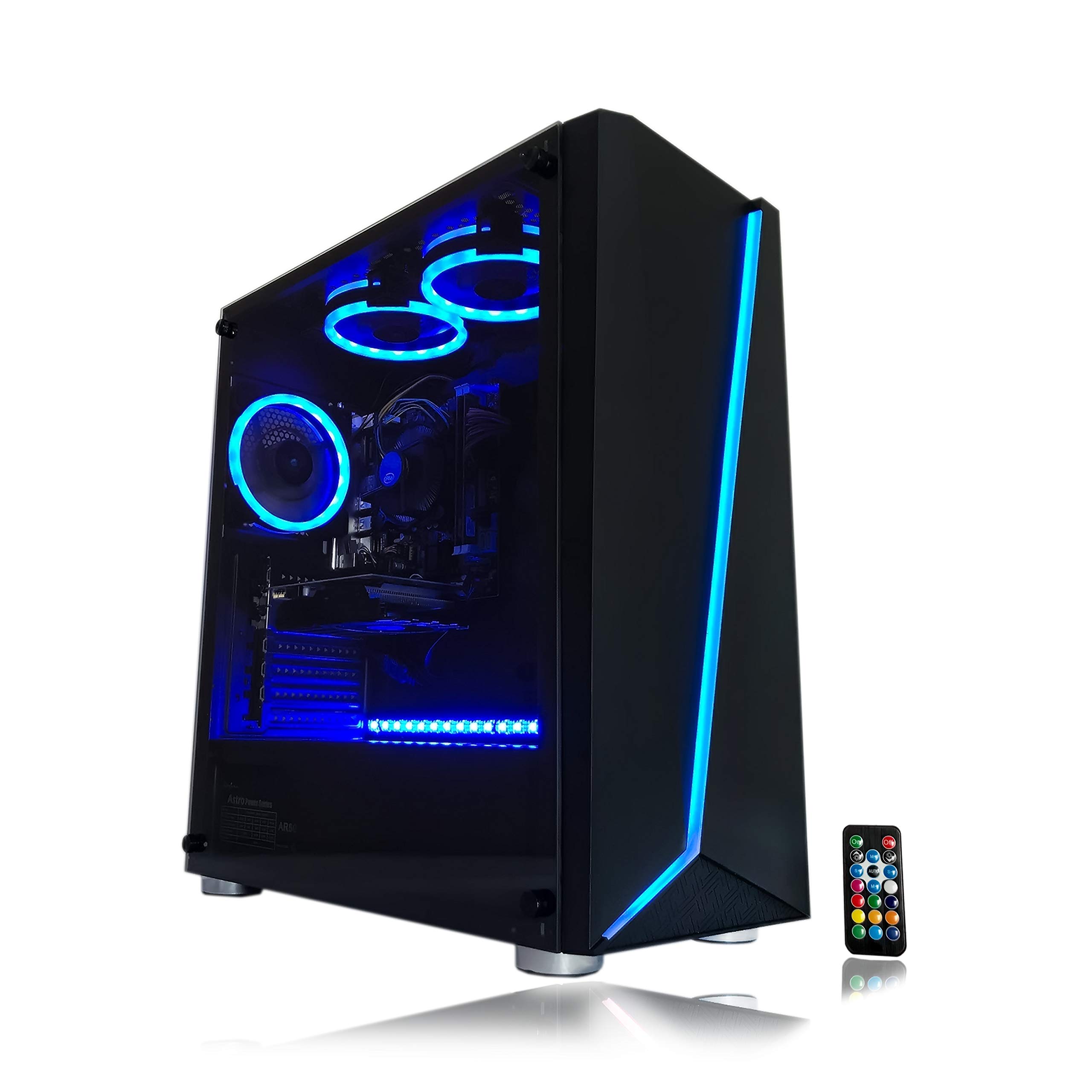 Alarco Gaming PC Desktop Computer Intel i7 3.40GHz,16GB Ram,1TB Hard Drive,Windows 10 pro,WiFi Ready,Video Card GTX 750 4GB, 3 RGB Fans with Remote