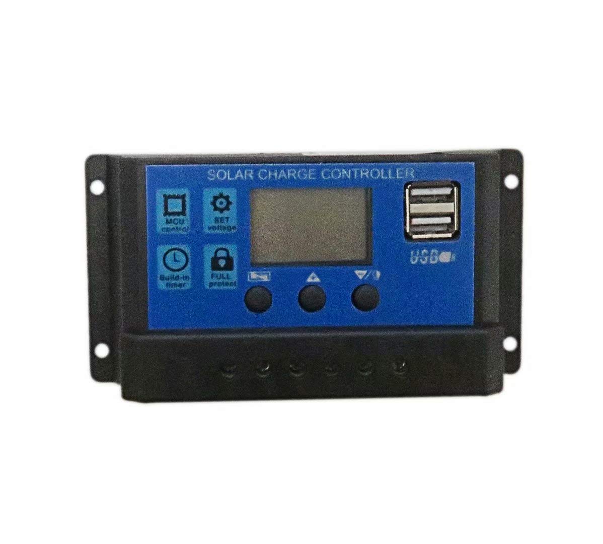 30A Solar Charge Controller 12V/24V Auto, Solar Panel Battery Controller Fit for Small Solar System