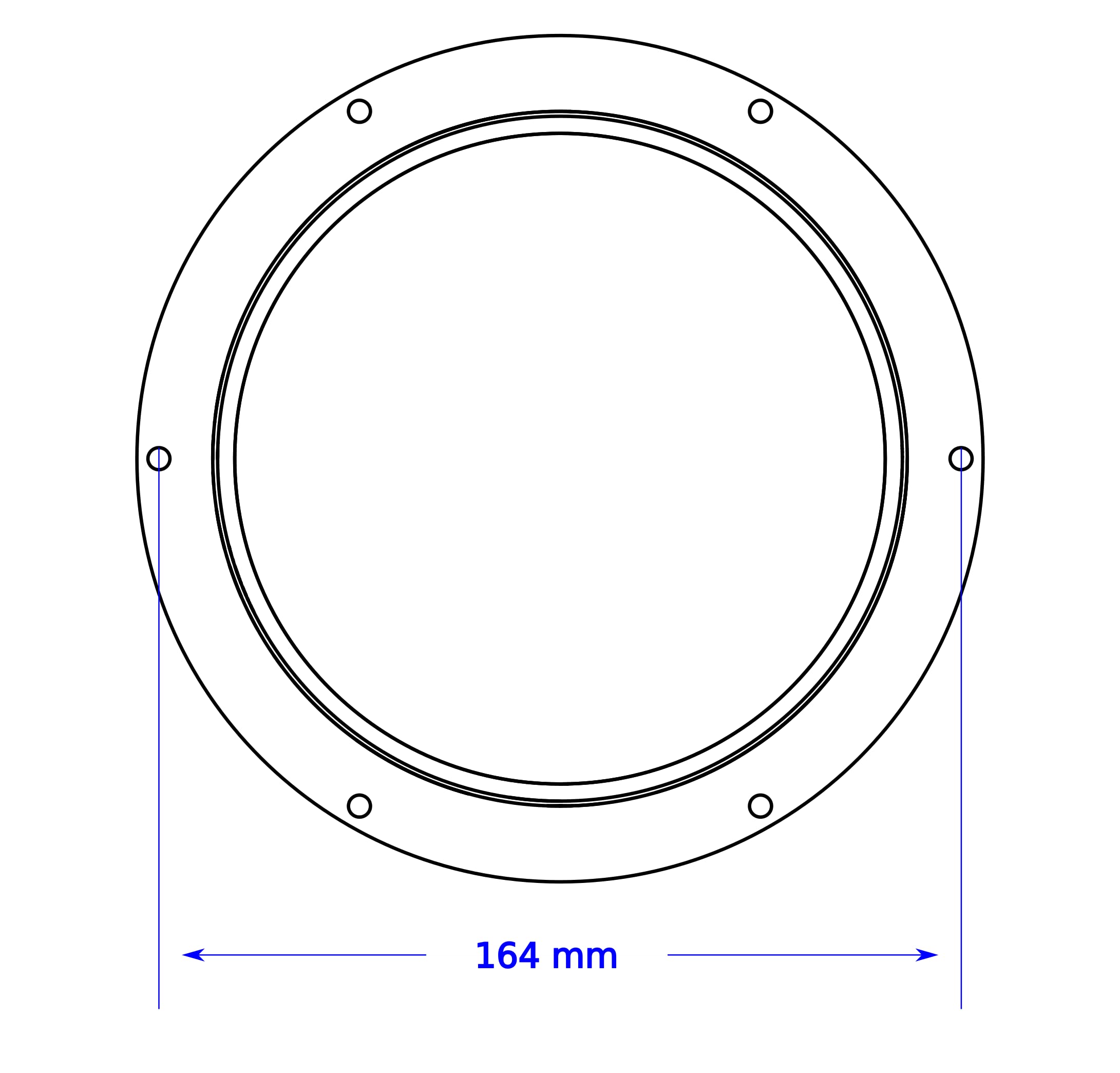 5-inch Tube Portable AC Air Conditioner Exhaust Hose Flange Wall Mount - Counter-Clockwise thread 5CCWMOUNT