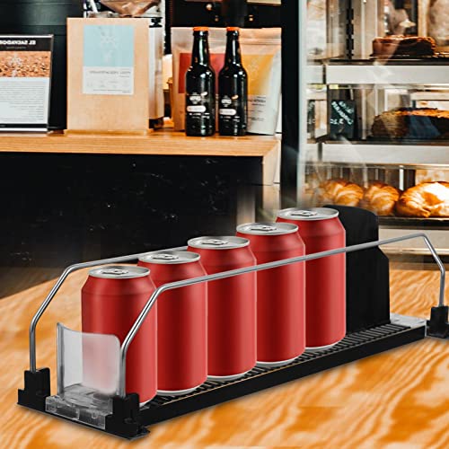 Angoily Convenience Store Drink Propeller Drink Pusher Self-Pushing Soda Can Organizer for Refrigerator Holds up to 5 Cans Beer Can Water Bottle Storage for Pantry,Kitchen