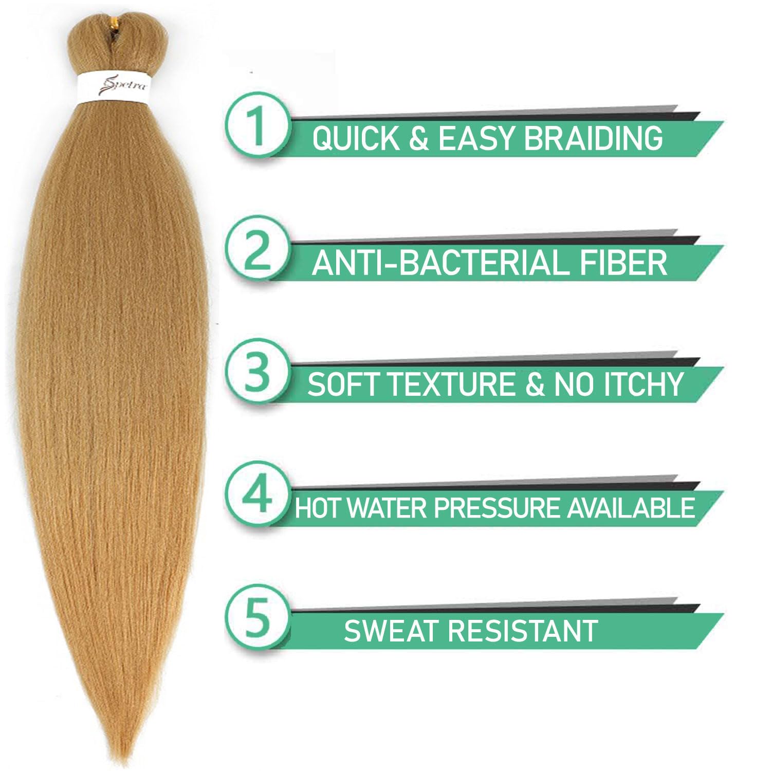 SOKU Pre Stretched Braiding Hair Extensions 24 Inch - 8 Packs Strawberry Honey Blonde Box Braids Synthetic Professional Crochet EZ Braid Neat Yaki Texture Hot Water Setting