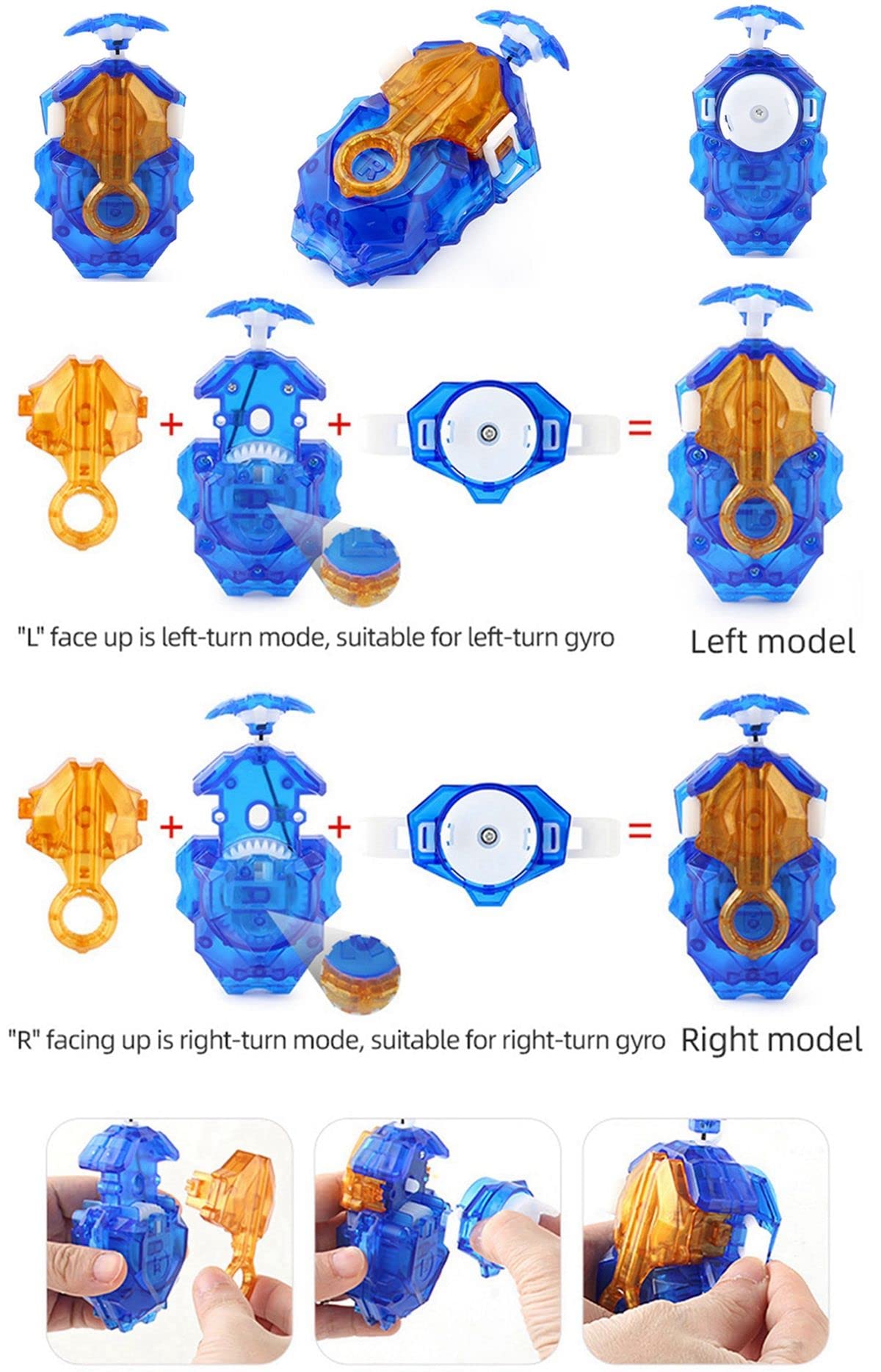 CombatGyro B-184 Launcher LR Bay Blades Toy Evolution B-154 DX Booster Imperial Dragon.IG Sen Starter Set Handle Metal Fusion God Bey Battling Tops Burst Gaming Toy Gift for Boys Age 4-7 8-12+