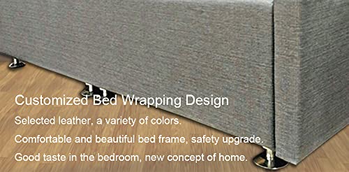 Bangshin Effort Saving and Buffer-Descending Queen Storage Bed, Safety Devices, Cushion Design, Cat Scratch Leather Covered, Reinforced Bottom Plate and 9 cm Rust-Resistant High Feet.