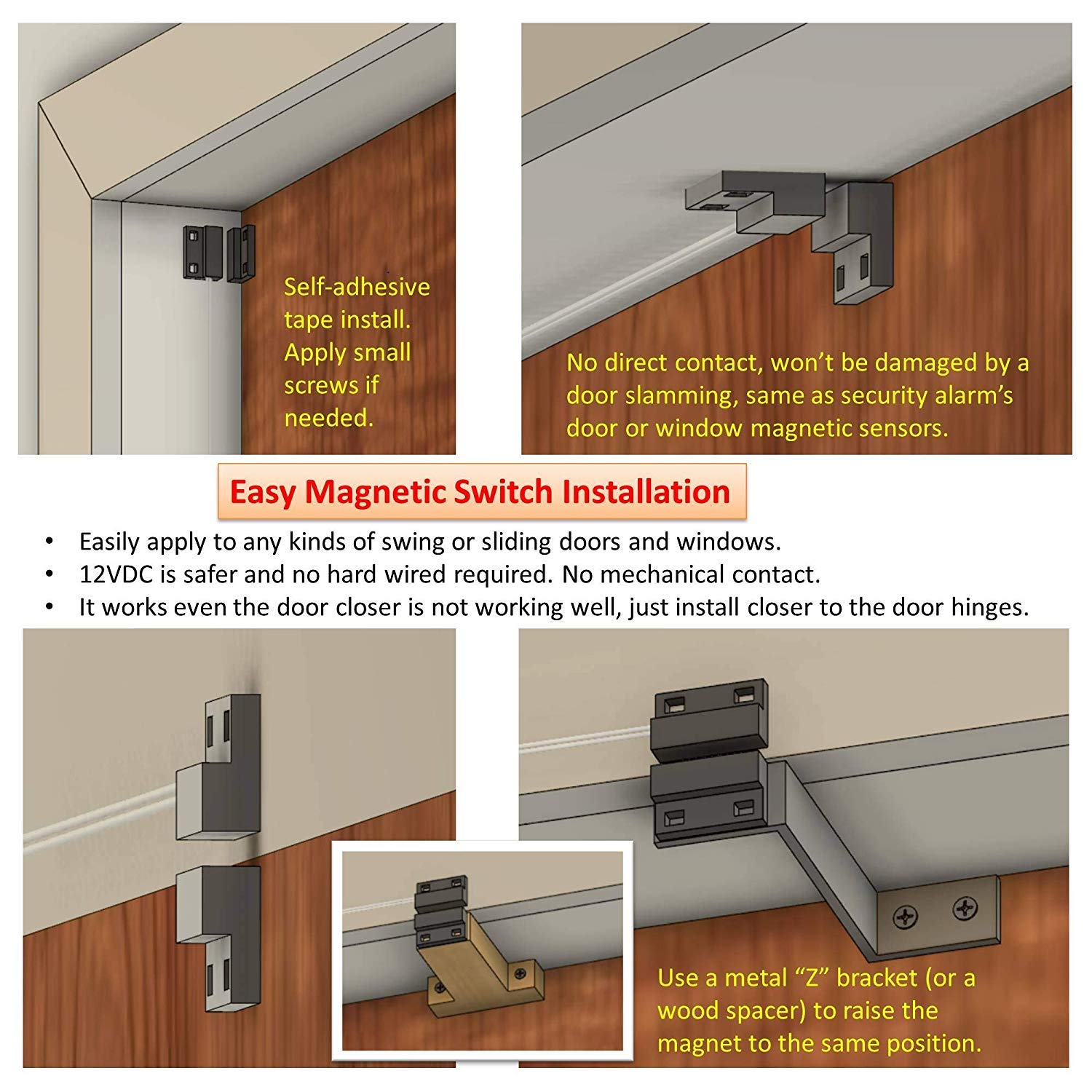 Awoco 36” Super Power 2 Speeds 1200 CFM Commercial Indoor Air Curtain, UL Certified, 120V Unheated with an Easy-Install Magnetic Switch