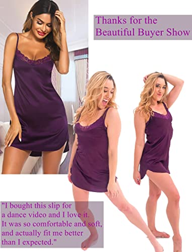 Avidlove Satin Lingerie for Women Sexy Nightgown Nightdress Full Slip