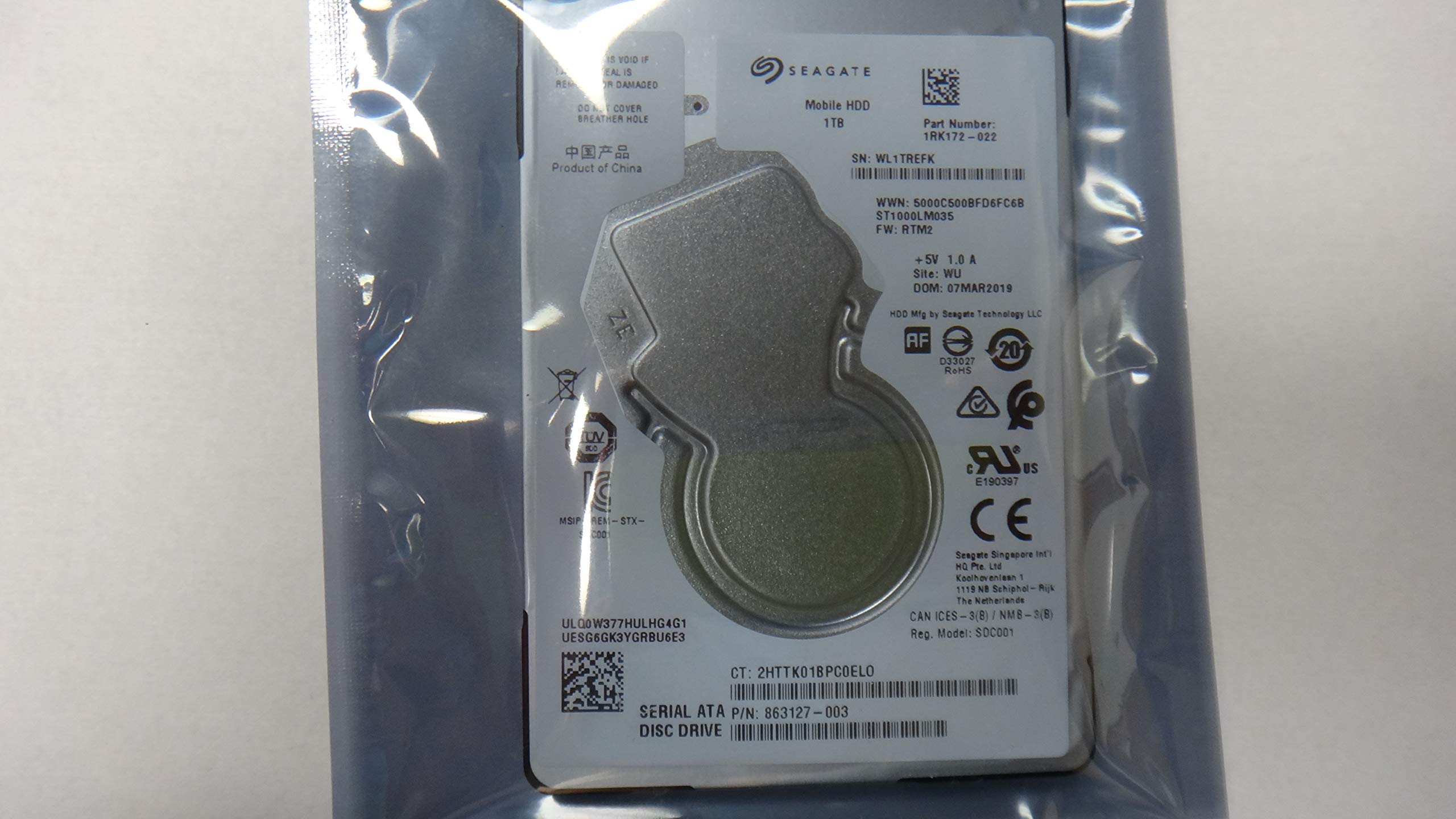 5H20L22184 / ST1000LM035 Hard Drive - 1TB 2.5" SATA