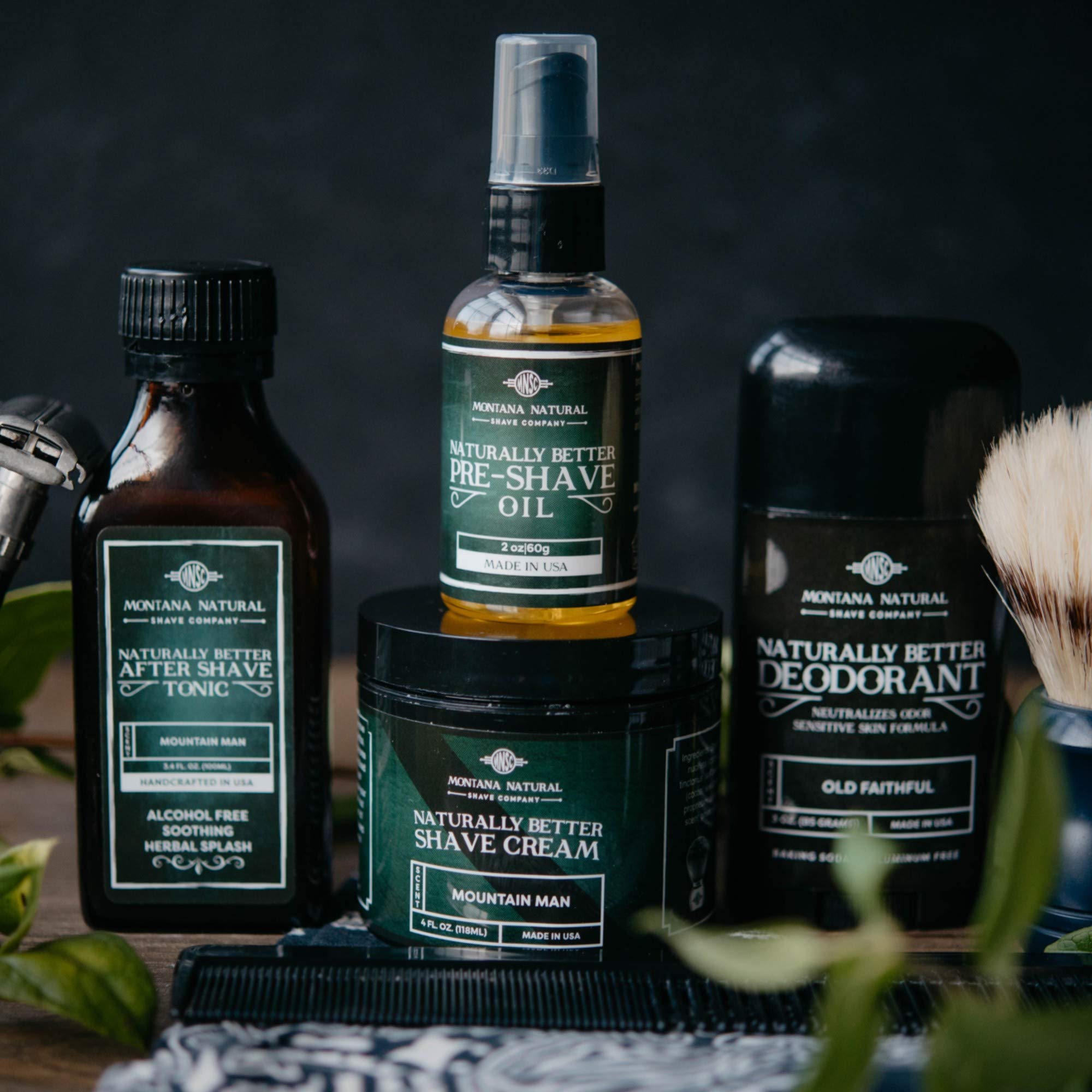 MNSC Naturally Better Pre-Shave Oil for a Smooth, Irritation-Free Shave | Premium Oils, Hypoallergenic, Made in USA, Simple, All-Natural, Plant-Derived Ingredients