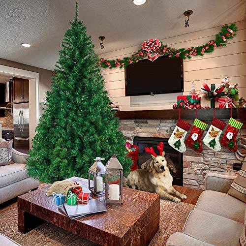 5.5ft 850 Branch Christmas Tree Foldable Metal Stand, Indoor Xmas Full Tree for Office Home Store Party Holiday Deco