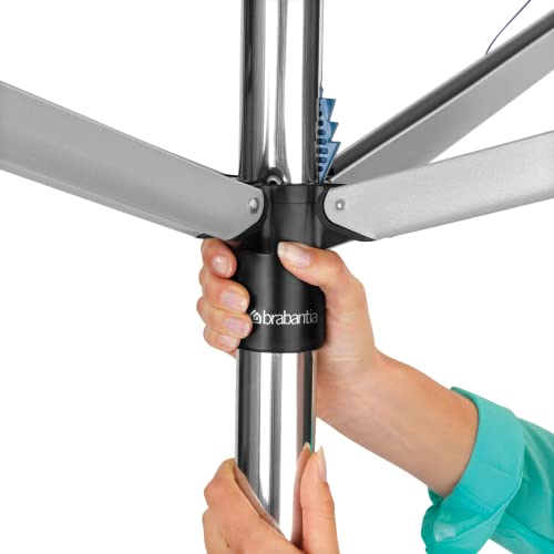 Brabantia Topspinner Outdoor 4 Arm Spinning Clothesline Rotating & Clothes Drying Rack Cover - Weather Resistant Material - Zip Closure - Outdoor - Drying Rack Protection