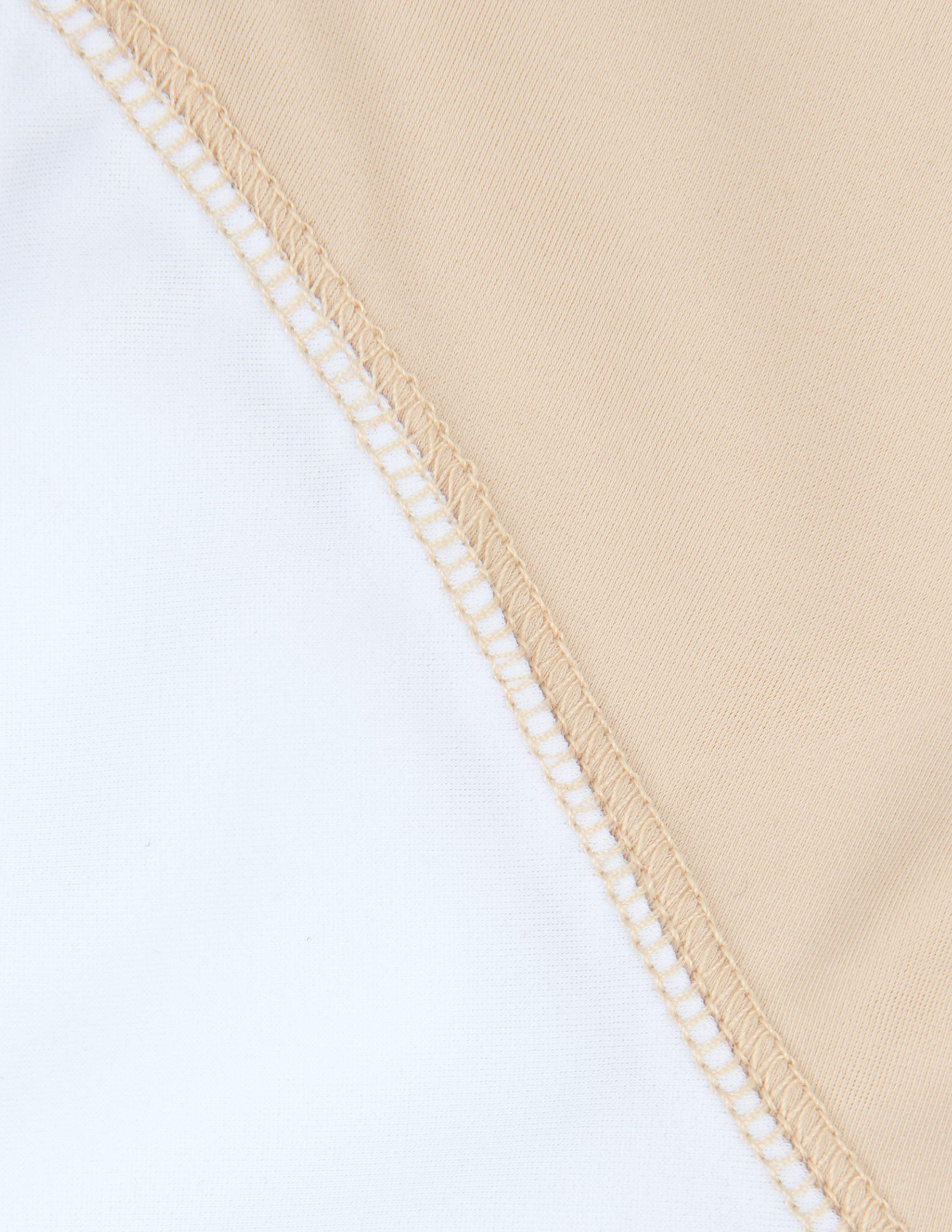 Leveret Kids Baby Boys Girls One Piece Rashguard UPF 50+ Solid Beige/White Size 12-18 Months