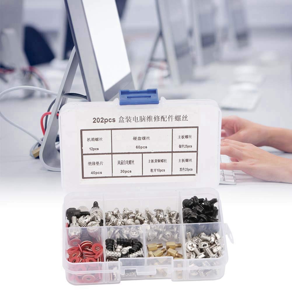 Screw PC Motherboard Hard Disk Screws Set Assortment Kit Computer Repairing Accessories tornillos 202Pcs/set