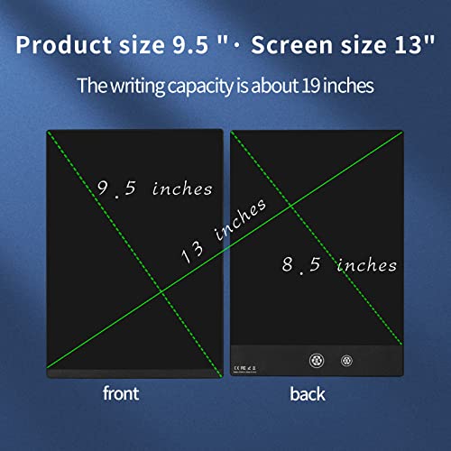 Amoretti Sonnet Mini LCD Writing Tablet, 9.5in Double Display Erasable Reusable Electronic Drawing Pads, Electronic scratchpad for Kids and Adults(Black…