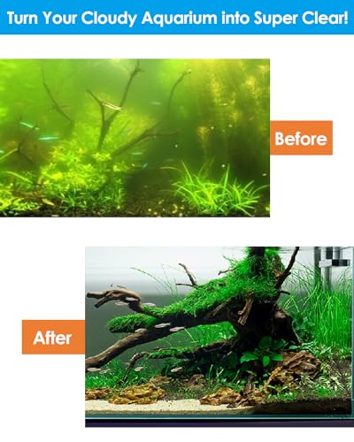AquaMiracle Aquarium Filter Fish Tank Filters Green Water Cleaning Filter Pump with Timer, Dual Mode (Aeration/Rainfall) for 40-120 Gallon Aquariums, Flow Rate and Direction Adjustable