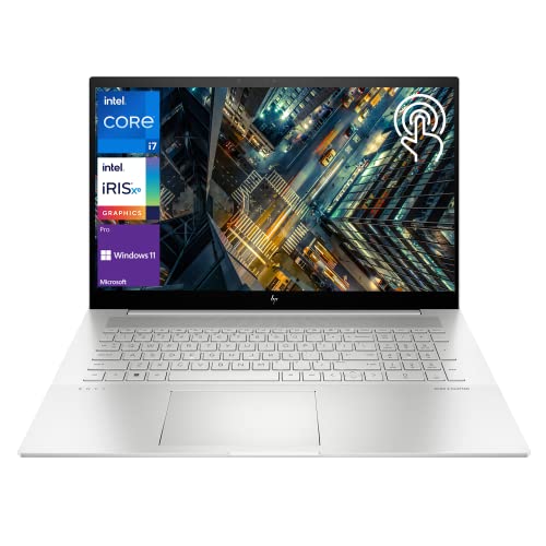 HP Envy Business Laptop, 17.3" FHD Touchscreen Display, Intel Core i7-1260P Processor, 32GB RAM, 1TB SSD, Wi-Fi 6, Backlit Keyboard, SD Card Reader, HDMI, Webcam, Windows 11 Pro, Silver