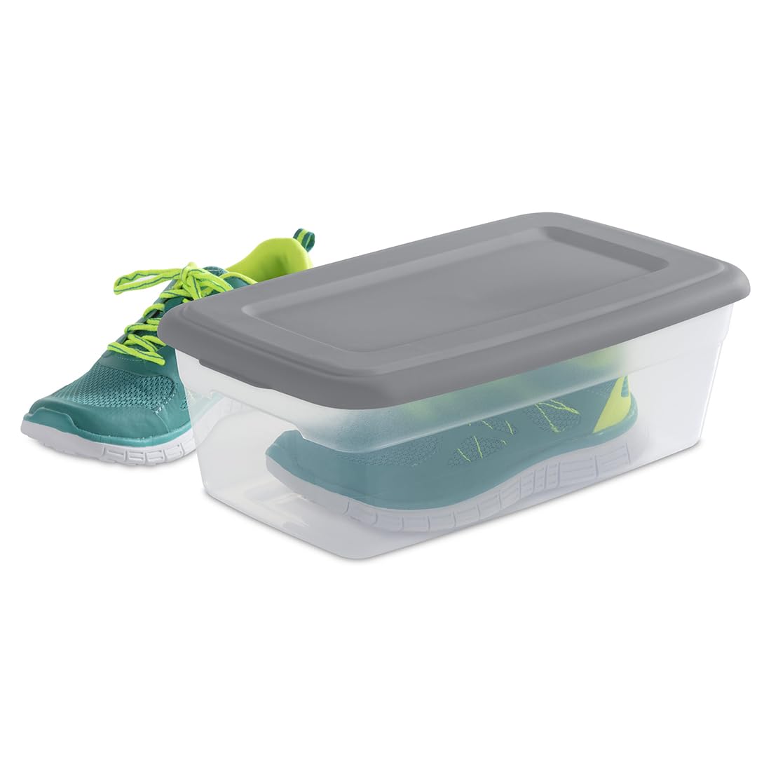6 Qt. Plastic Storage Box, Stackable Lidded Home Storage Bins, Space Saving Household Storage and Organization, Nestable Snap Lid BPA-Free Plastic Storage Box Organizing Container 40 Pack