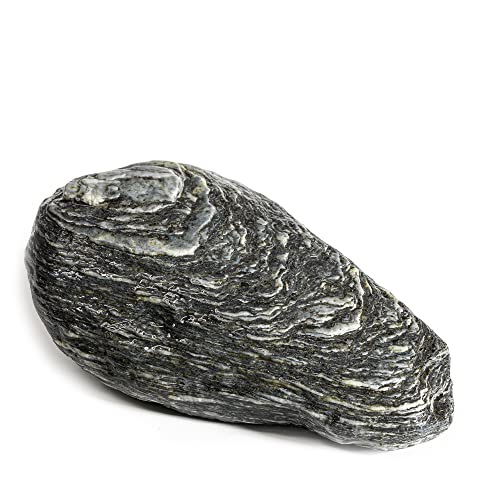 AquaNatural 15lb Silver Alpine Rock Mountain Stone for Aquariums, aquascaping, terrariums and vivariums,Silver, White, Black
