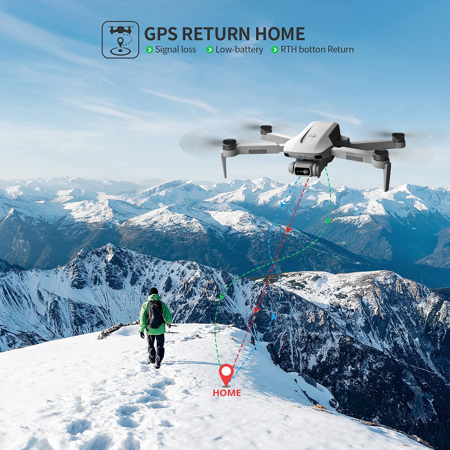 4DF8 GPS Drone with 4K Camera for Adults,5G FPV Live Video RC Quadcopter,Drone for adults beginners, with Brushless Motor,Auto Return Home, Follow Me,Waypoint Fly,2 Batteries,Carrying Case
