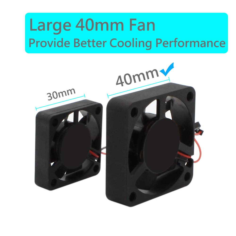 iUniker Raspberry Pi 4 Fan ABS Case with Cooling Fan, Heatsink, Simple Removable Top Cover for Pi 4 Model B/ 4B