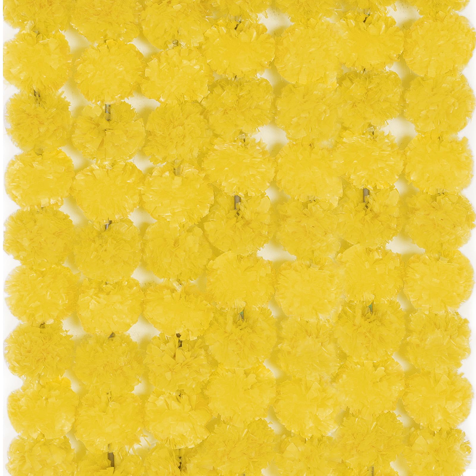 5Pcs Marigold Garland for Decoration, 5 Feet Artificial Marigold Flowers Diwali Decorations for Home, Yellow Artificial Marigold Heads for Diwali Party,Indian Weddings, Halloween,Wreath