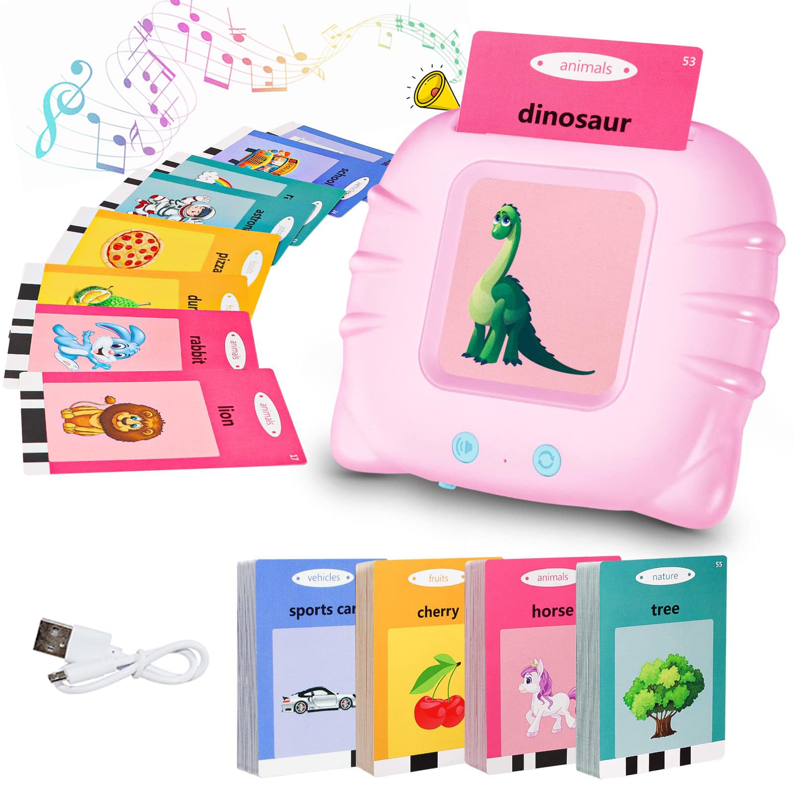 Talking Flash Cards for Toddler Toys 2 3 4 Year Old Boys Girls,Autism Sensory Toys for Children,Toddler Learning Educational Toys Speech Therapy Toys,Birthday Gift