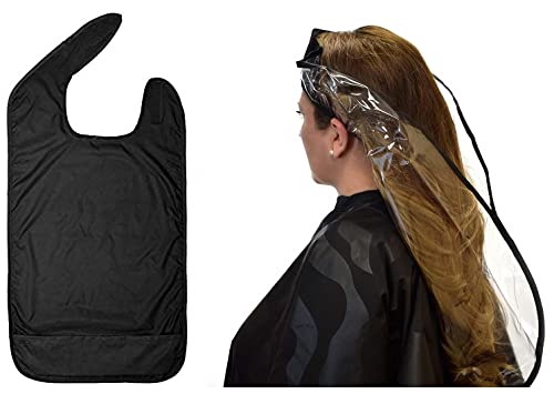 Betty Dain Hair Funnel and Adult Bib - Use for Upright Position Washing/Shampooing, Comfortable Alternative for Elderly, Handicapped, or Individuals with Neck Problems